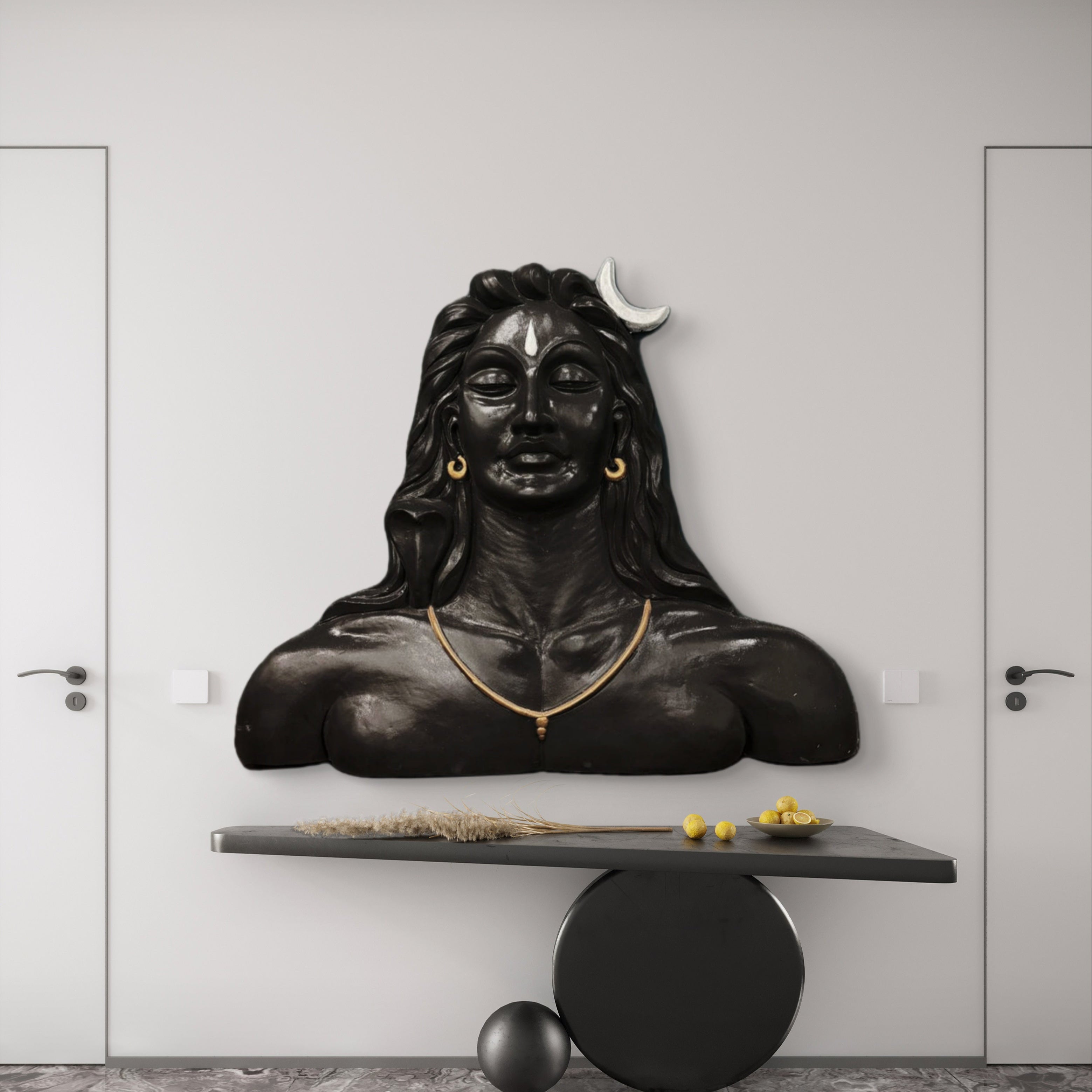 4x3 Feet | Adiyogi Wall Hanging Relief Mural | Spiritual 3D Wall Art ...
